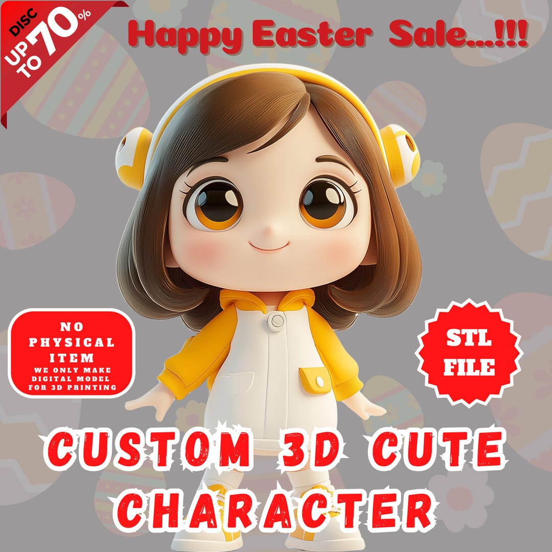 Custom 3D Cute Character Design Service - Personalized Digital Files ...