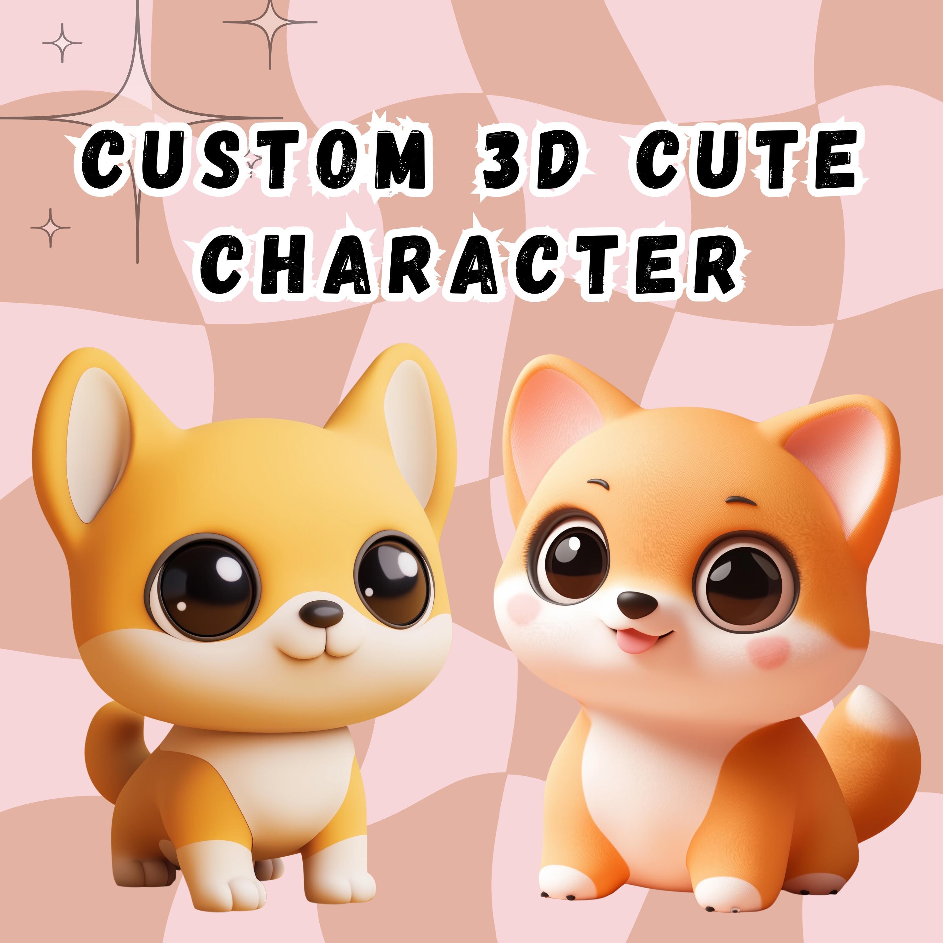 CUSTOM 3D CUTE Modeling Character, 3D Human, 3D Animal, & 3D Creatures ...