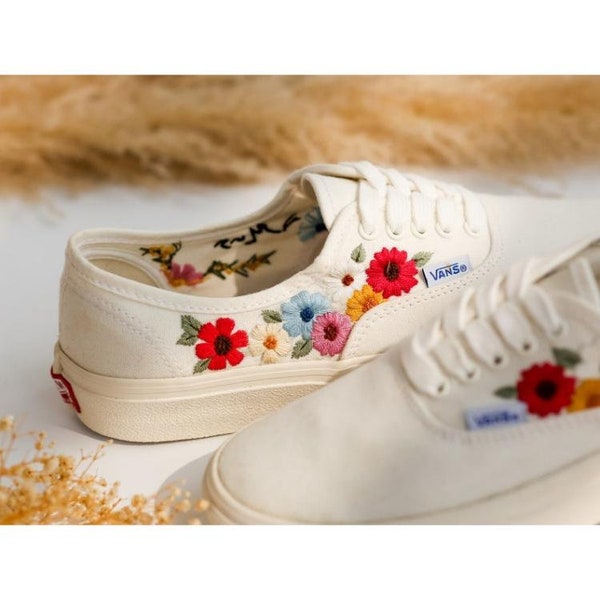 Embroidered Vans - Etsy