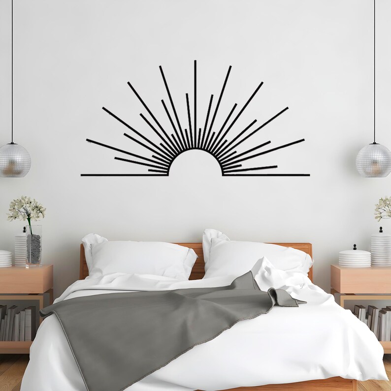 Sun Metal Wall Decor | Modern Metal Wall Art | 3D Sun Wall Sculpture ...