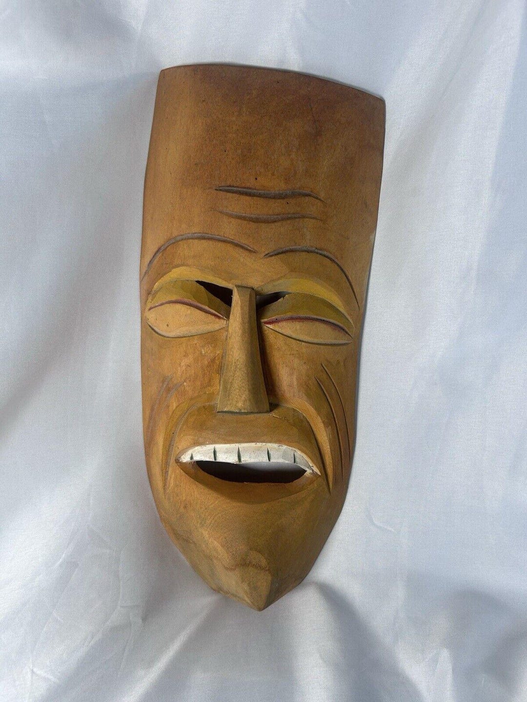 Comedy Tragedy Mask Philippines Solid Carved Wood Wall Plaque MCM ...