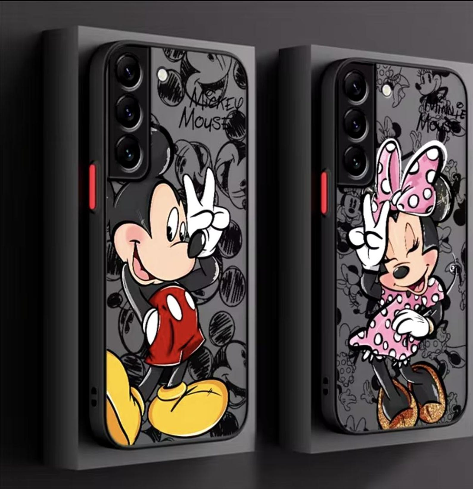 Cartoon Mickey Minnie Mouse Case for Samsung Galaxy S24 S23 S22 Ultra ...