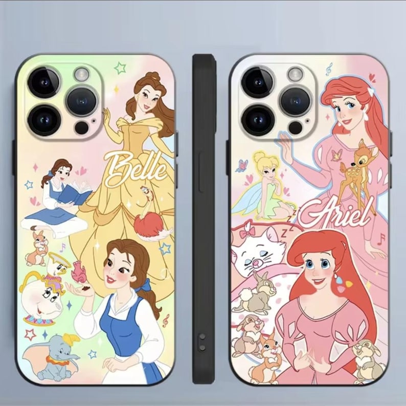 Cartoon Pretty Disney Princess Case for Apple iPhone 11 13 15 14 Pro ...