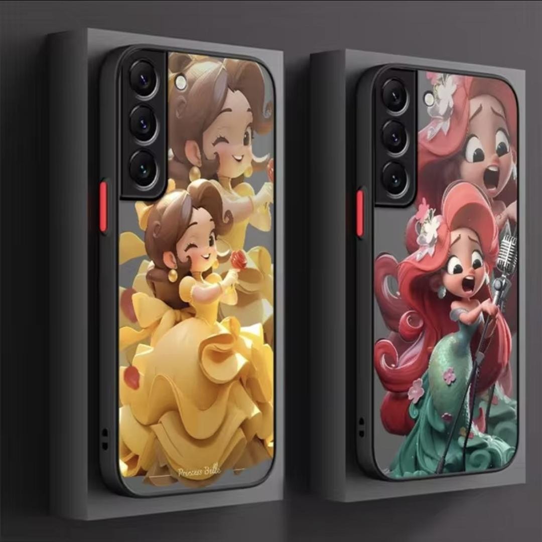 Princess Ariel Jasmine Elsa Cartoon Case for Samsung Galaxy S24 S23 S22 ...