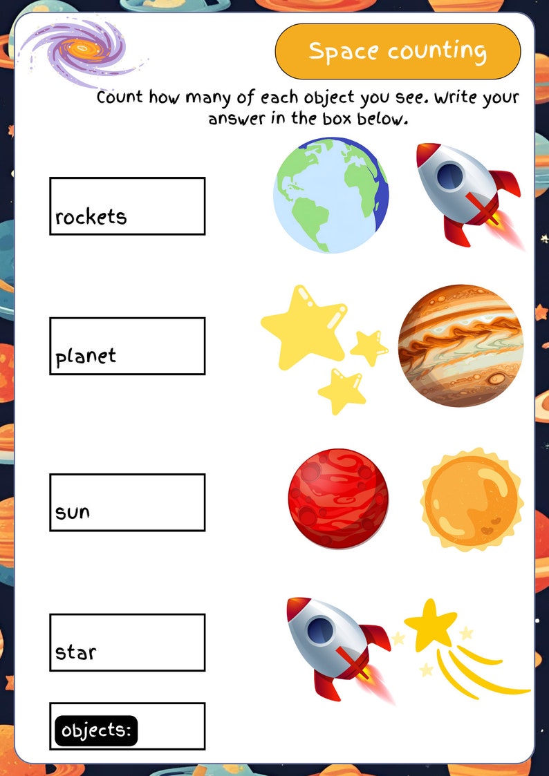 Space Activities for Kids - Etsy