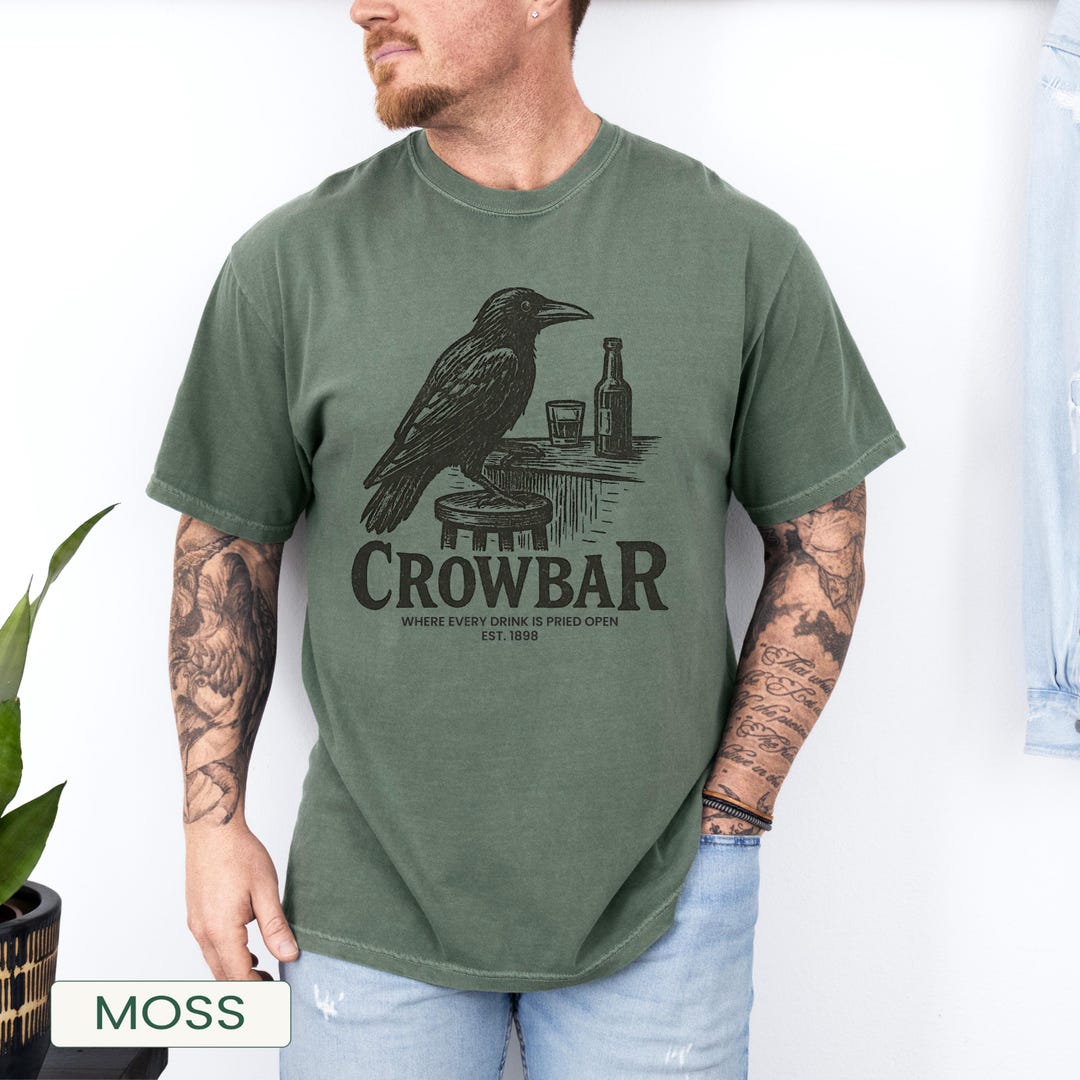 Crowbar Pun Shirt for Men, Dad Joke Tool Shirt for Father, Crow Humor ...