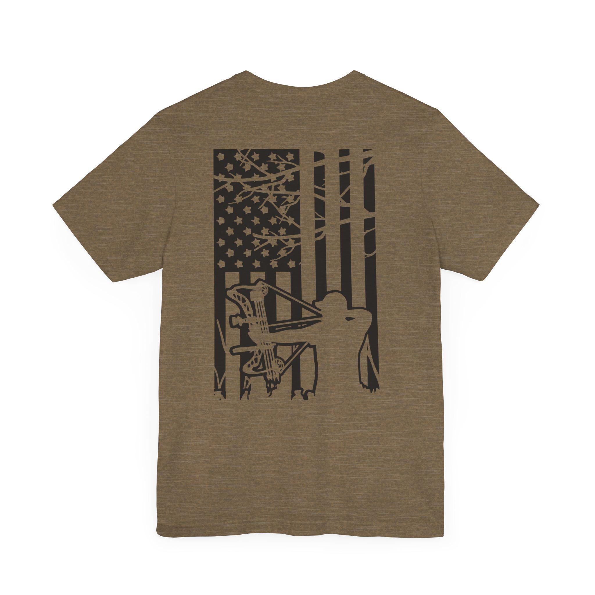 Bowhunting Shirt With USA Flag, Bow Hunting T-shirt, American Hunter ...