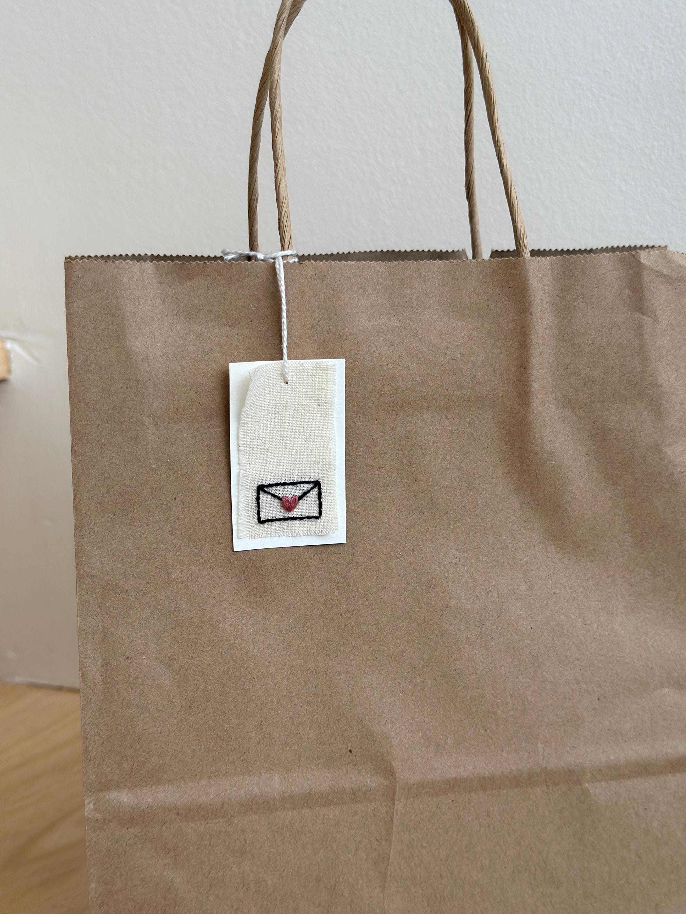 Embroidered Gift Tags PDF Pattern, DIY Fabric Paper Bookmarks, Fun ...