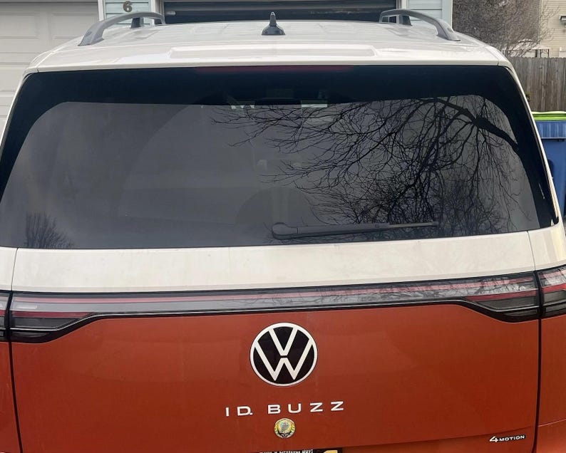 Volkswagen ID BUZZ LWB Model 2022-2025 Roof Side Rails Black Aluminum ...