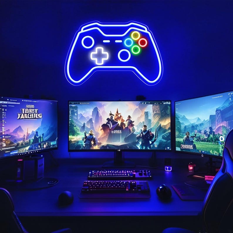 Gamepad Neon Sign Custom Gaming Wall Decor, Gamer Led Light Bedroom ...