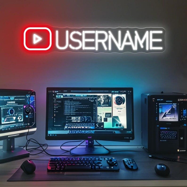 Custom Gamer Neon Sign, Gamer Tag Sign, Game Room Decor, Gaming Wall ...