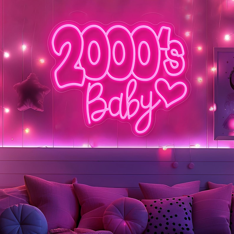 Custom Y2K Neon Sign: Y2k Aesthetic Led Sign, 2000s Millennium Room ...