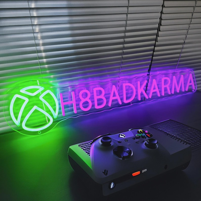 Personalized Gamer Tag Neon: Game Room Decor, Gaming Led Light ...