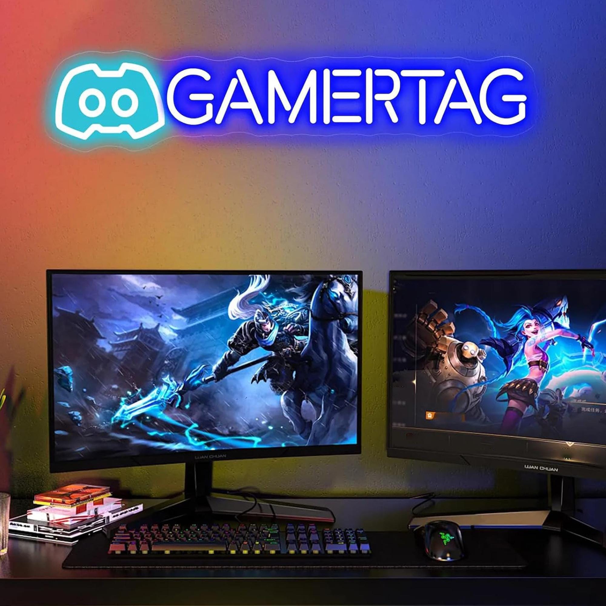 Custom Gamer Neon Sign, Gamer Tag Sign, Game Room Decor, Gaming Wall ...