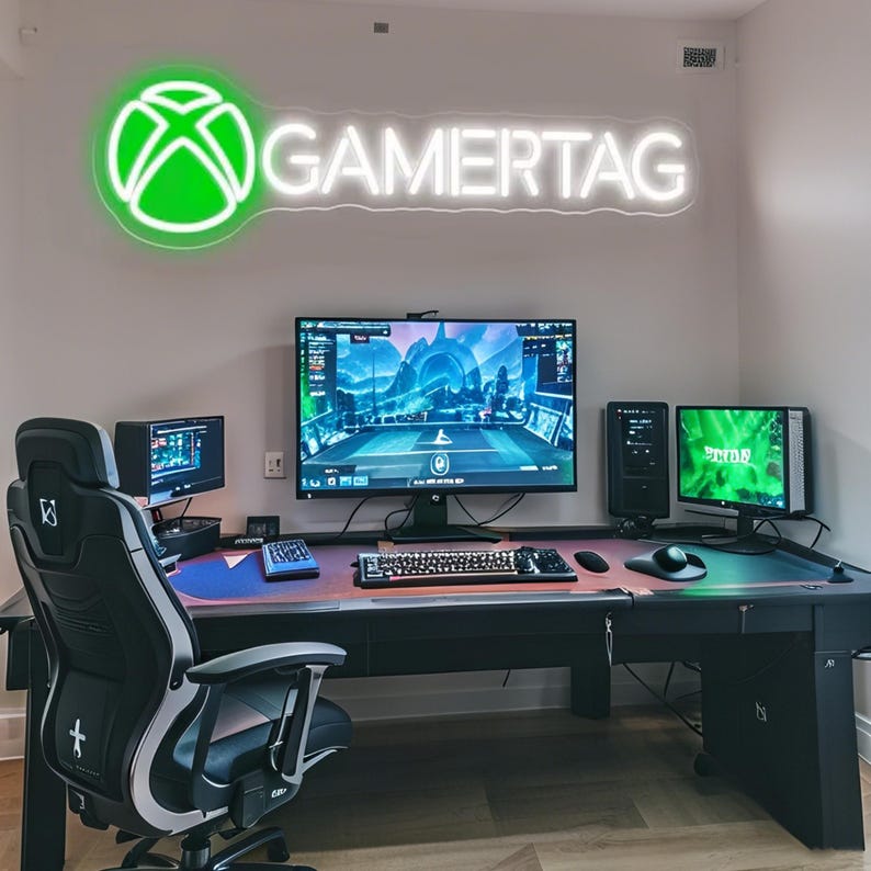 Personalized Gamer Tag Neon, Custom Username Neon Sign, Gamer Tag LED ...