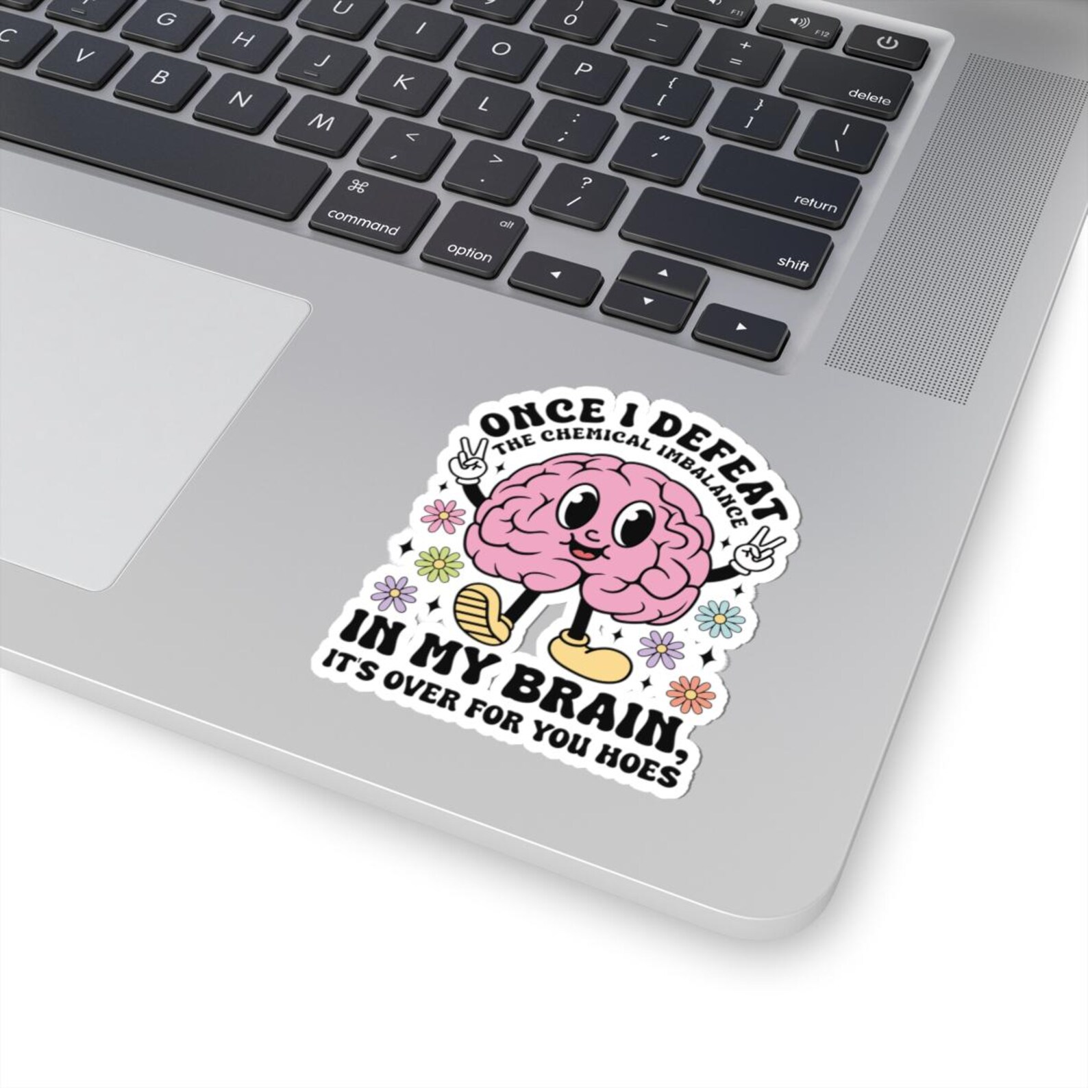 Funny Brain Kiss-cut Stickers, Mental Health Awareness, Gift for ...
