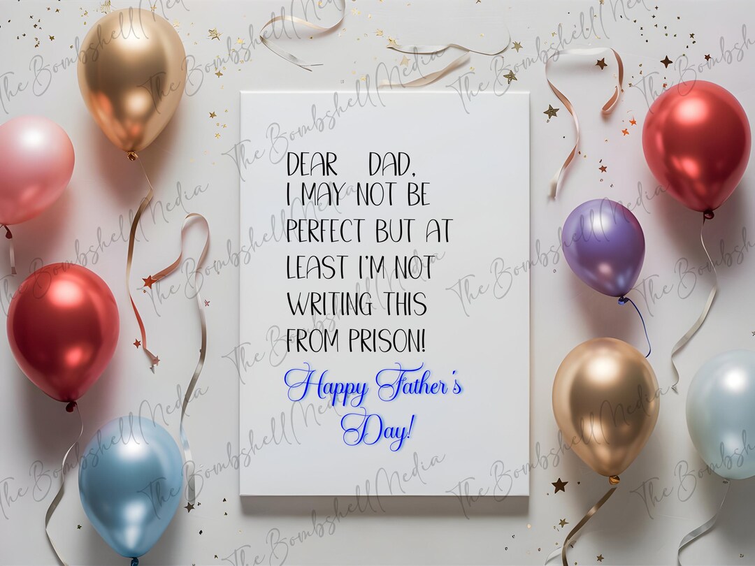 Dear Dad Printable Fathers Day Card Gifts for Him - Etsy