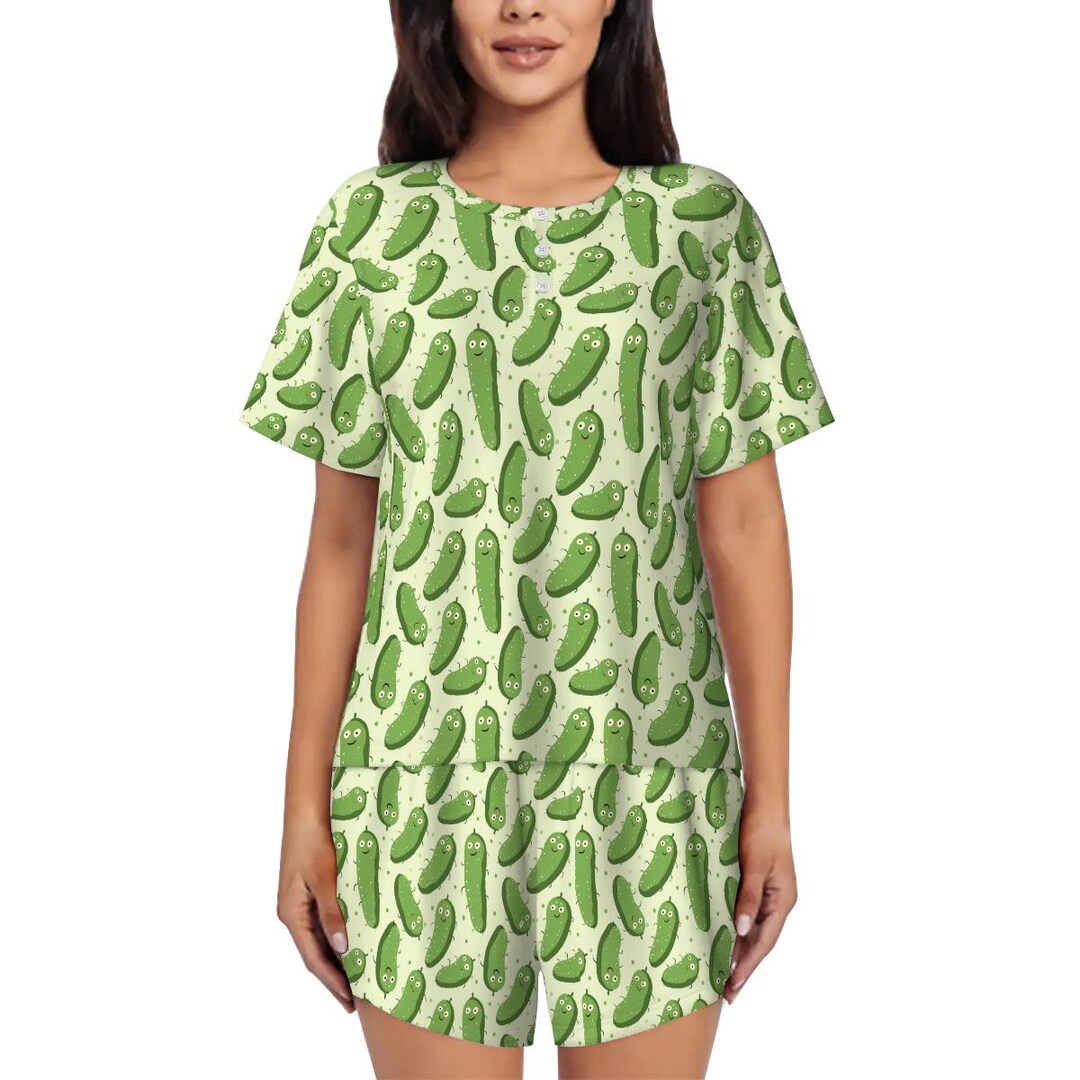 Funny Pickle Pajama Set: Women's Comfy Summer Loungewear - Etsy