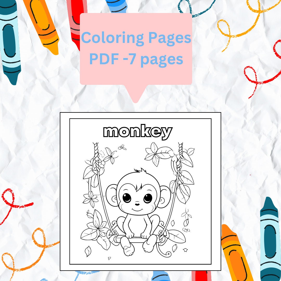 Fun and Engaging Kids' Coloring Pages Instant Download - Etsy