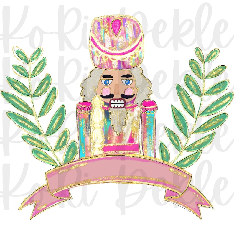 Hand Painted Nutcracker PNG: Bright Christmas Design (digital Download ...