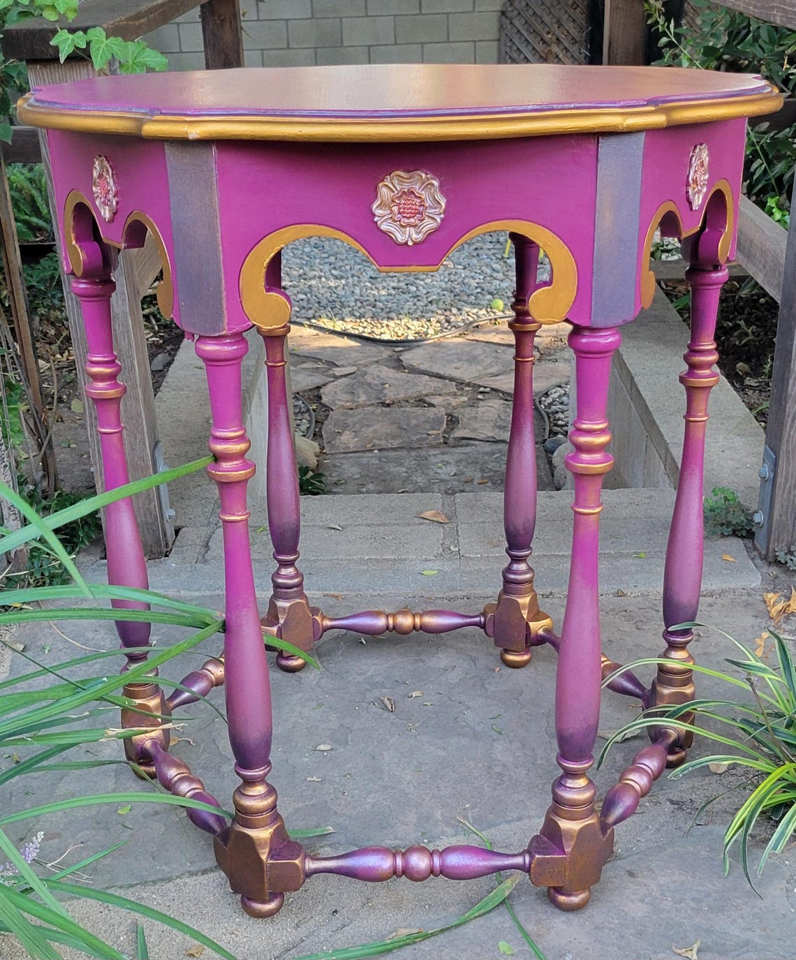 Hand Painted Jacobean Table - Etsy