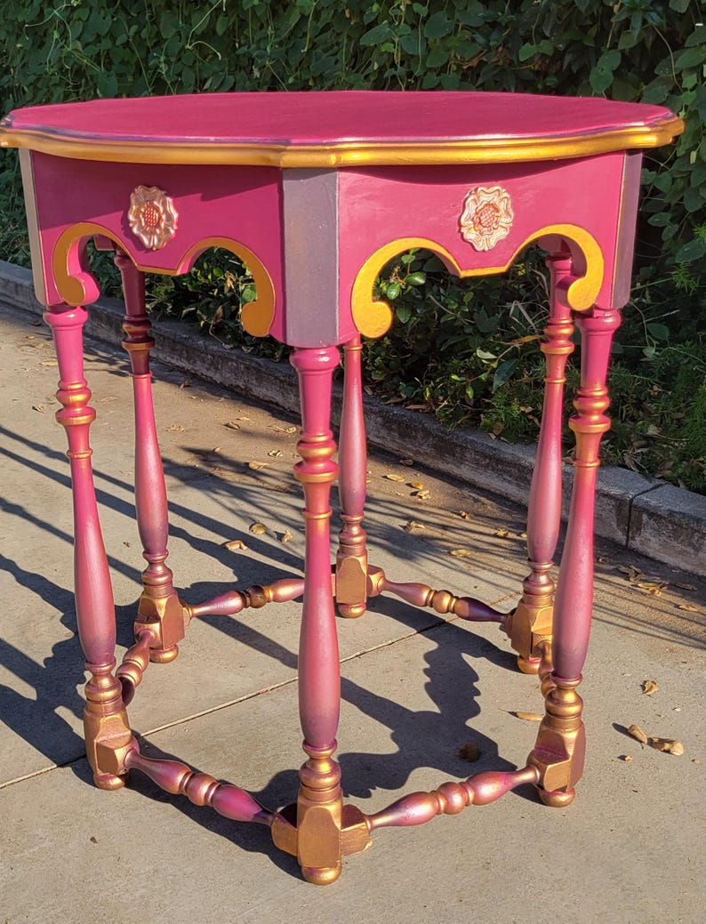 Hand Painted Jacobean Table - Etsy