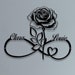 Personalized Infinity Rose Led Light Metal Sign, Couple Name Sign ...