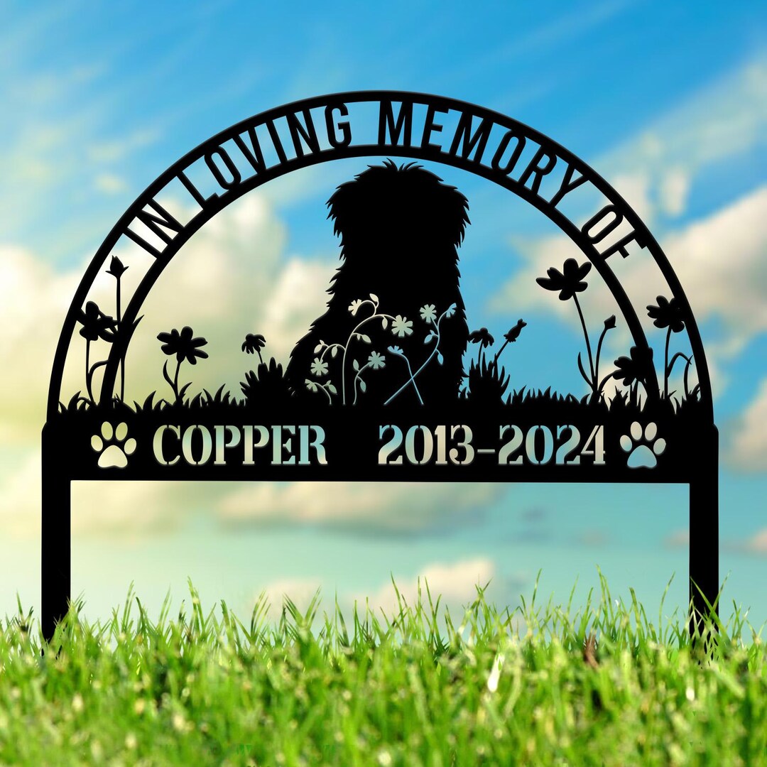 Custom Havanese Memorial Metal Stake - Personalized Pet Grave Marker ...