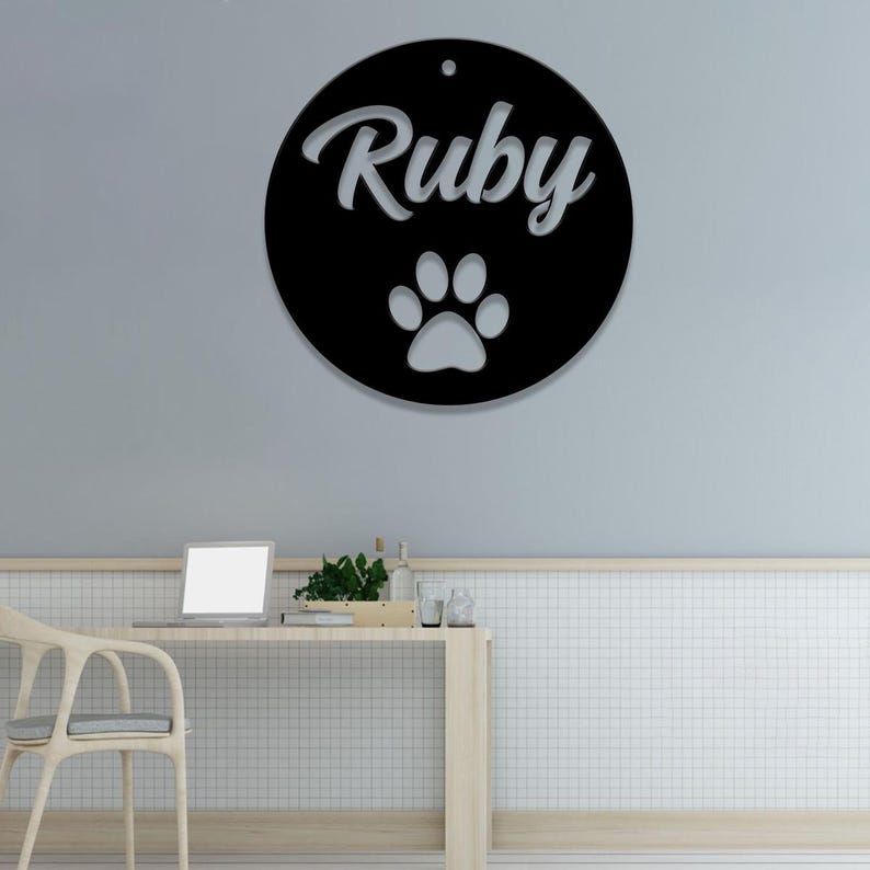 Personalized Crate Metal Sign, Custom Dog Décor, Hanging Crate Sign ...