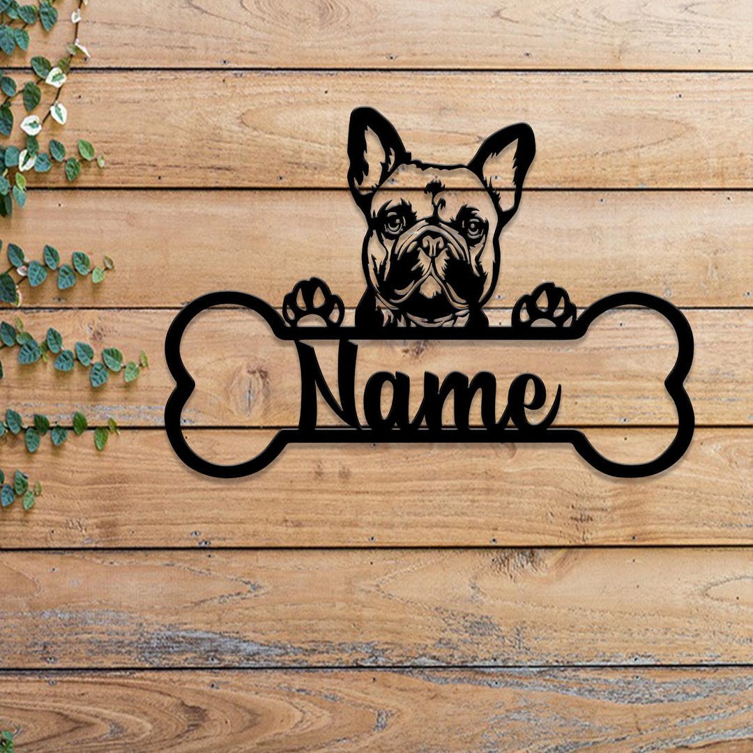 Dog Peeking Crate Name Tag, Custom Dog Décor, Hanging Crate Sign ...