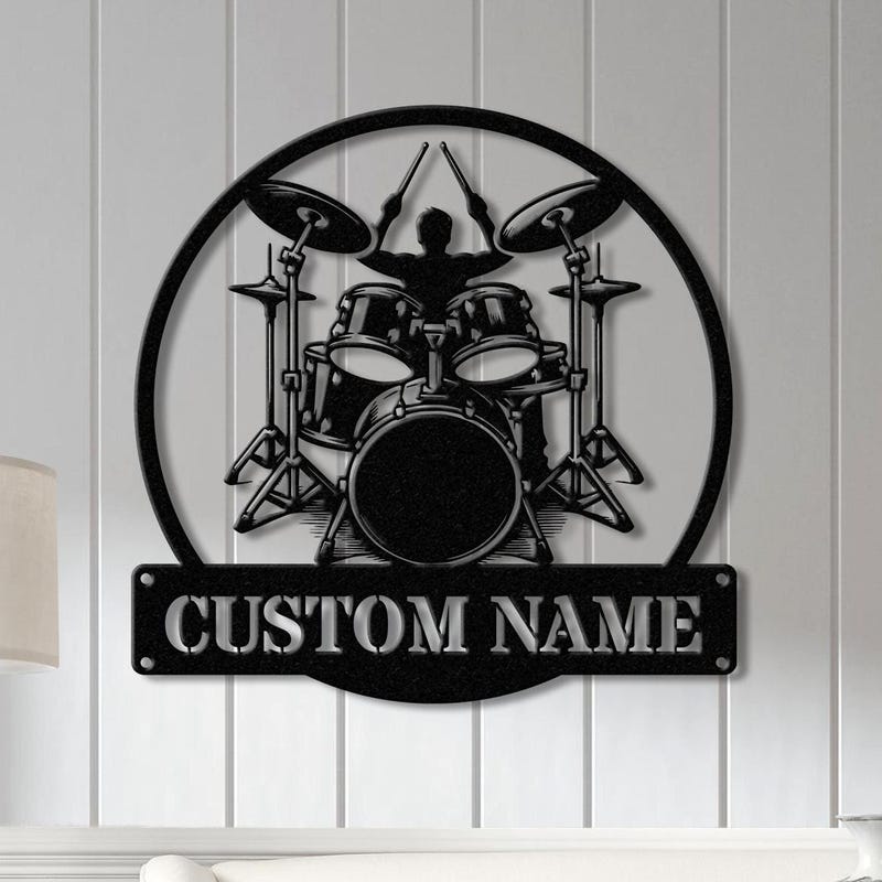 Drummer Name Metal Sign - Etsy