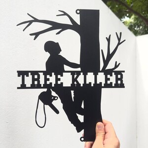 Personalized Tree Climbing Metal Wall Art With LED Lights, Arborist ...