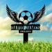 Custom Soccer Ball With Wings Memorial Plaque Stake, Grave Markers ...