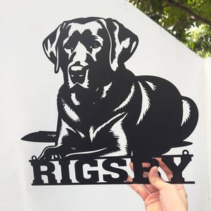 Custom Metal Labrador Retriever Sign With Led Light, Labrador Retriever ...