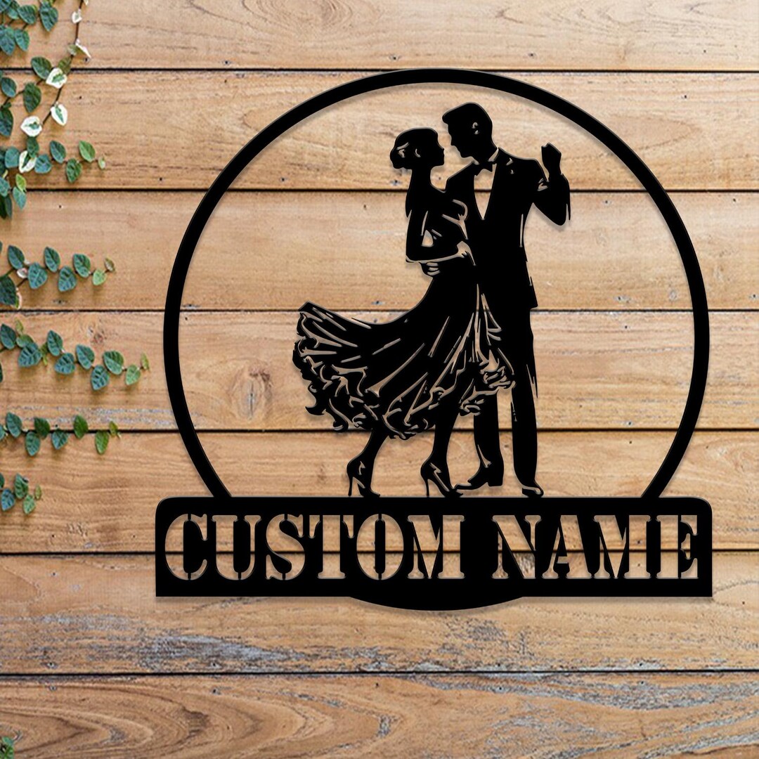 Custom Tango Dance Metal Wall Art With LED Light, Personalized Tango ...