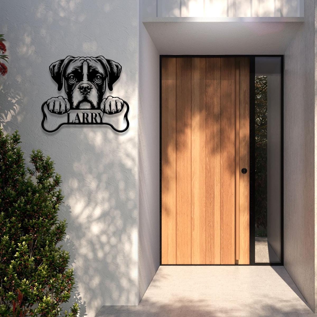 Custom Metal Boxer Sign With LED Light, Boxer Dog Name Gift, Gift for ...