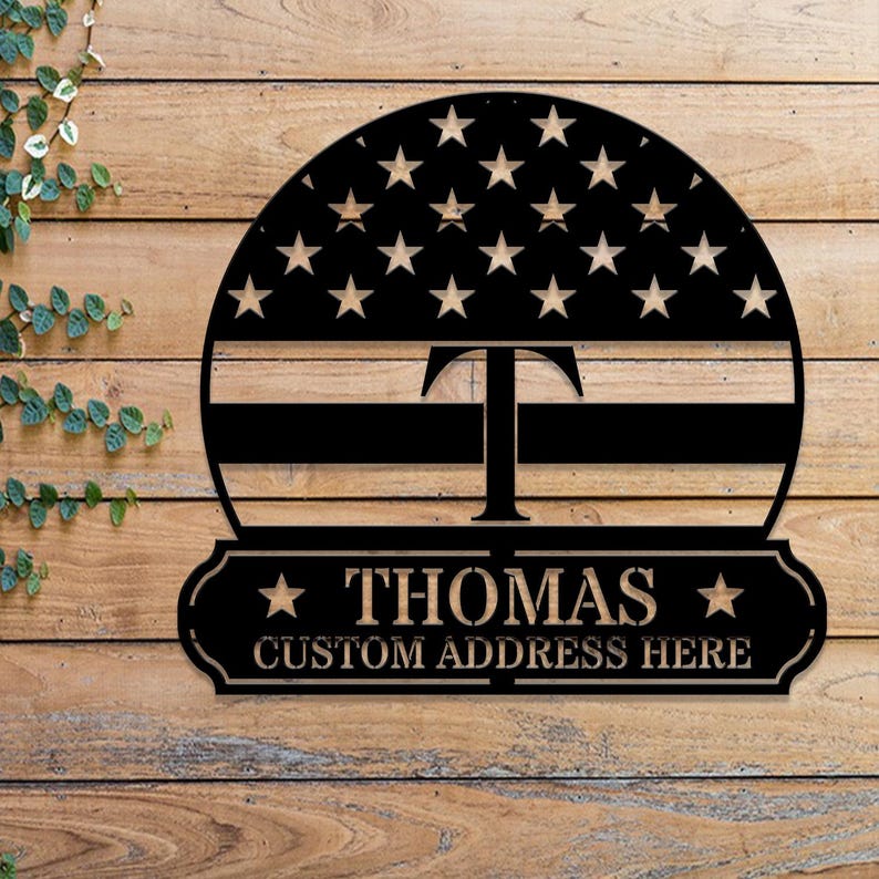 Address USA Metal House Address Sign, Vertical Address Number Sign ...