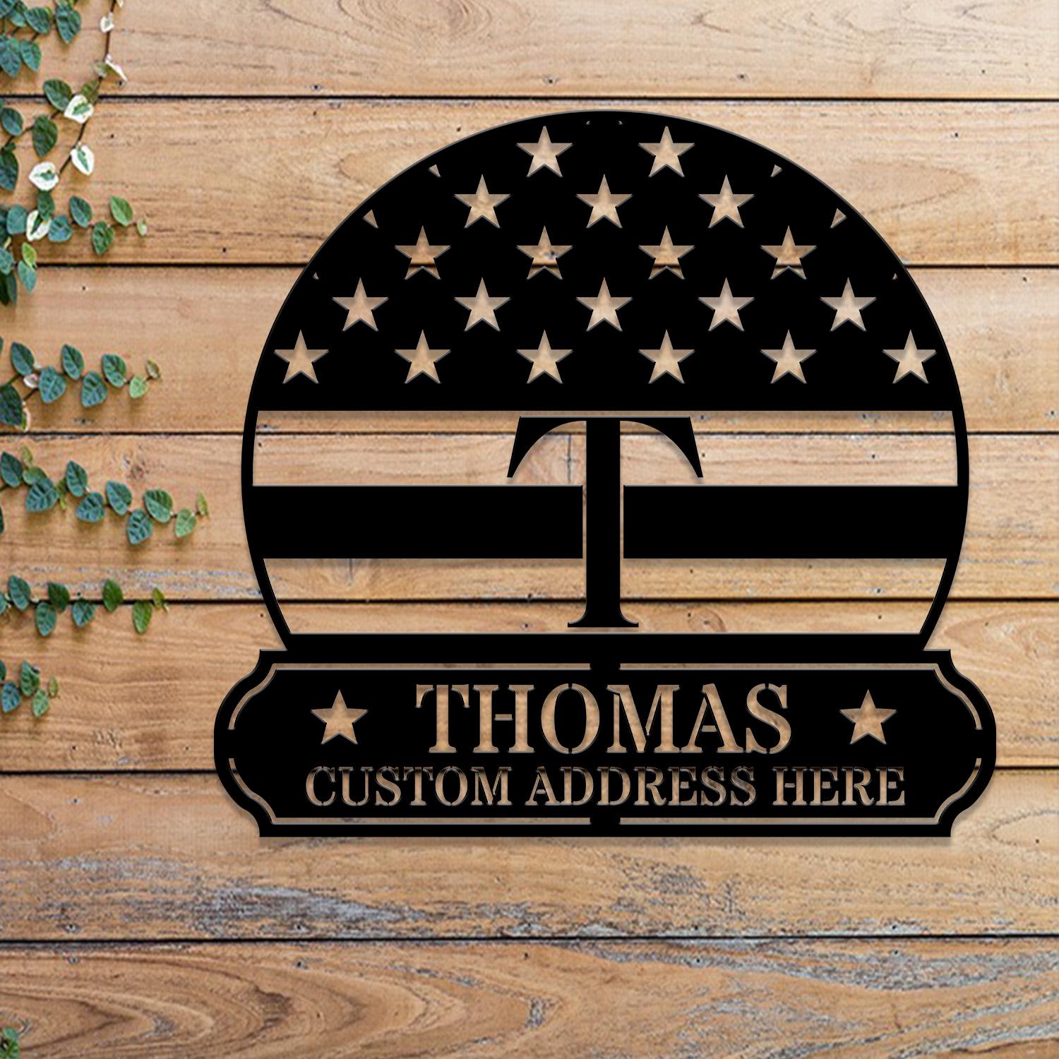 Address USA Metal House Address Sign, Vertical Address Number Sign ...