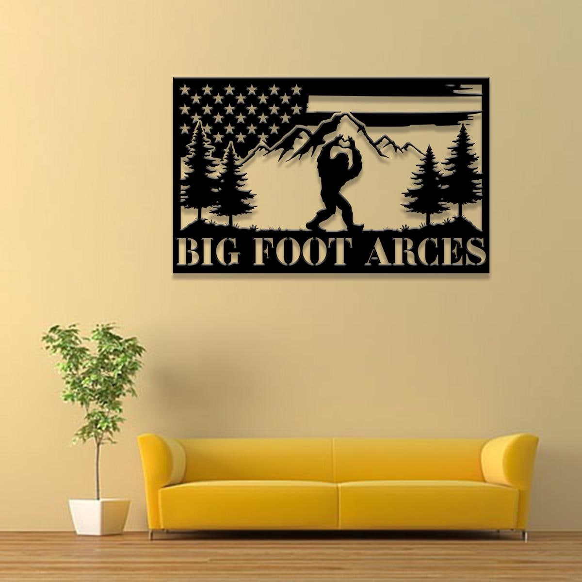 Outdoor Sasquatch Custom Name Metal Sign - Bigfoot Mountain Yard Decor ...