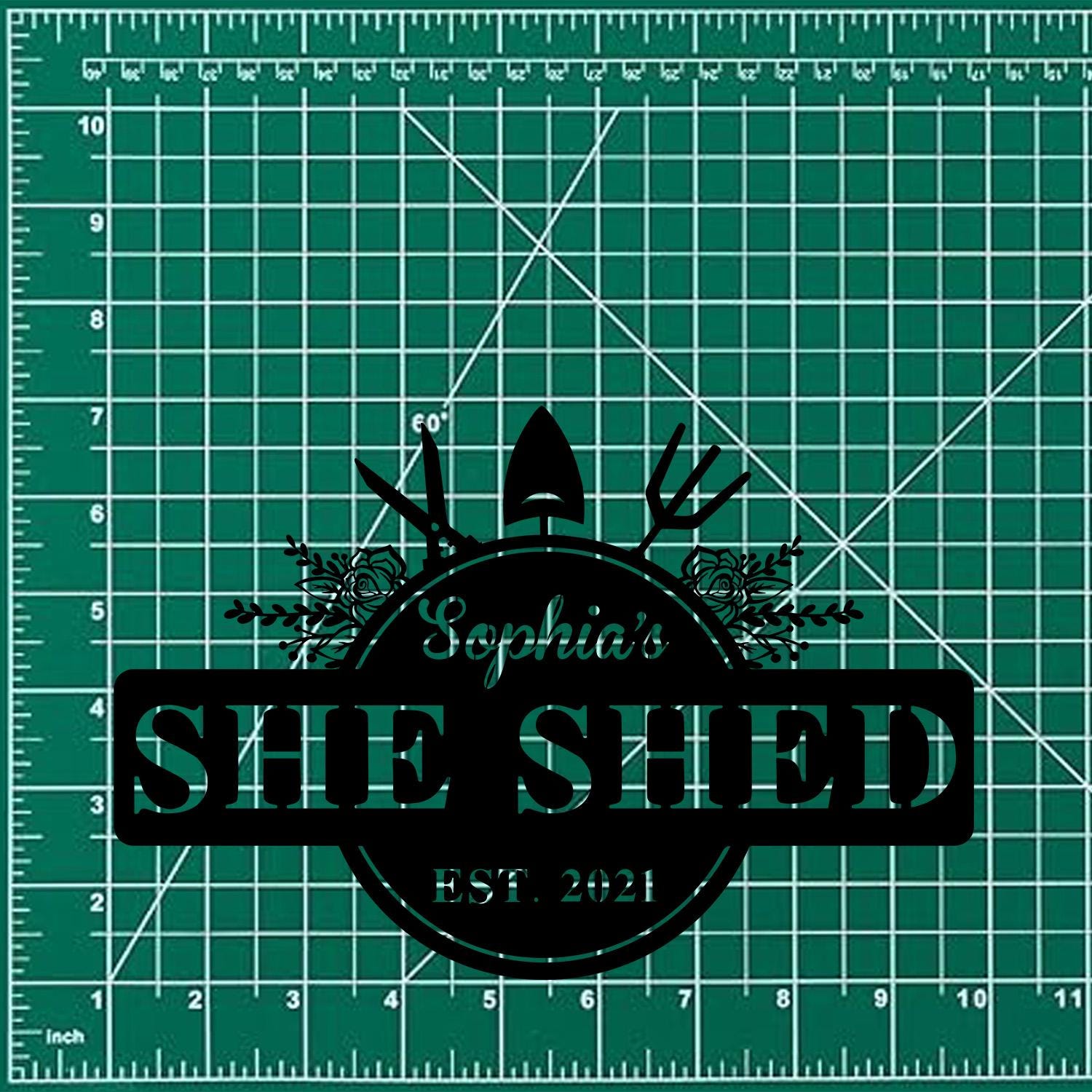 Welcome to She Shed Personalized Name Metal Sign, Gardening Shed Decor ...