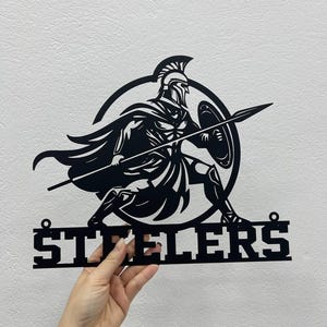 Custom Spartan Warrior Monogram Metal Wall Art With LED Lights ...