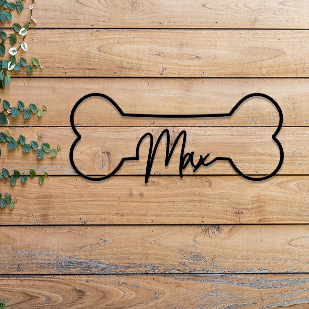 Personalized Dog Crate Metal Sign, Custom Dog Decor, Hanging Crate Sign ...