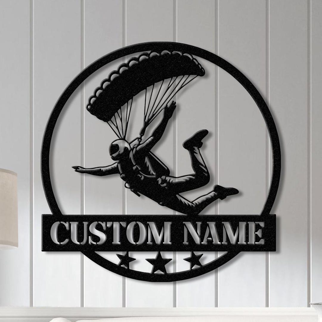 Custom Powered Parachute Metal Sign With LED Lights, Personalized ...