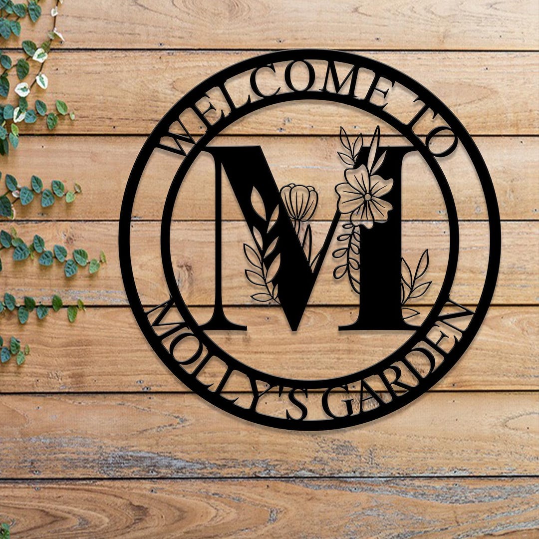 Personalized Metal Letter and Name Sign, Custom Garden Sign, Lawn Decor ...