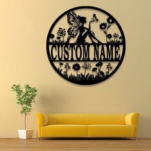 Custom Name Fairy Sign With LED Lights, Personalized Fairy Name Sign ...