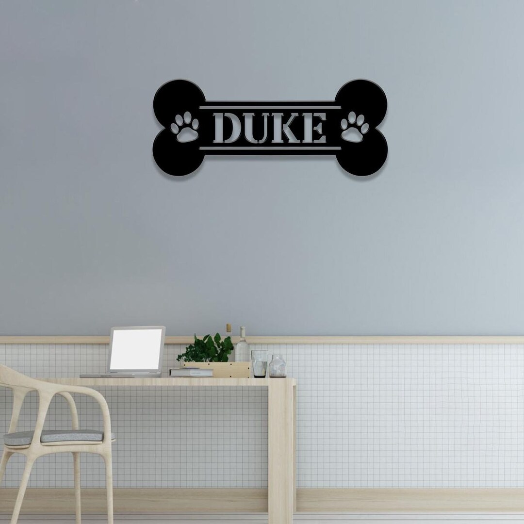 Personalized Dog Crate Metal Sign, Custom Dog Decor, Hanging Crate Sign ...