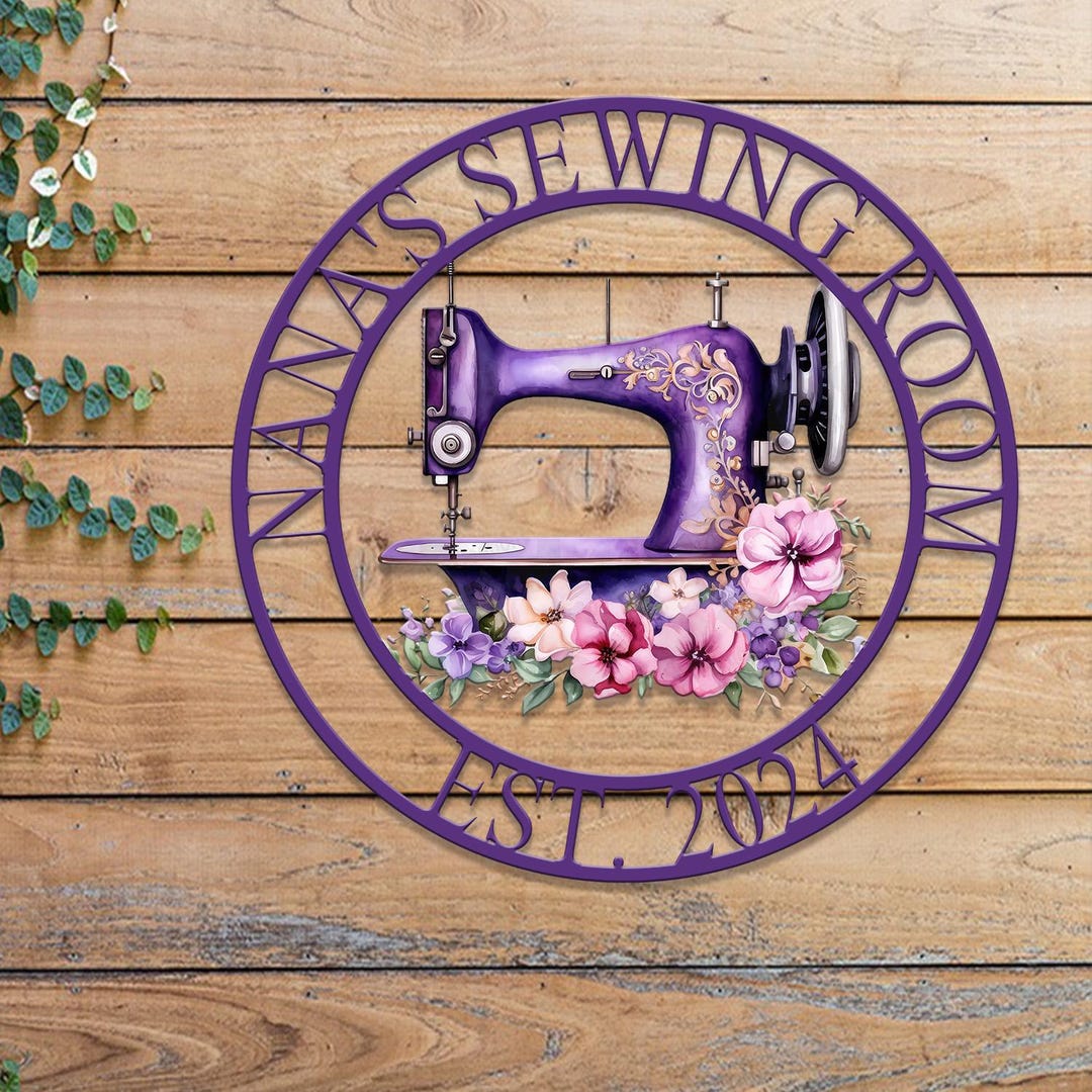 Personalized Sewing Room Metal Sign With LED Light, Custom Quilting ...