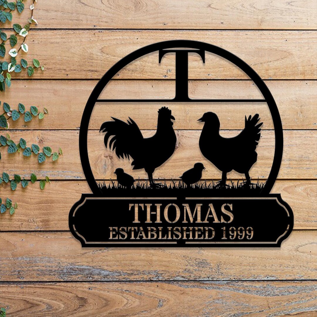 Chicken Sign Custom Metal Art, Personalized, Cut to Order, Closing Gift ...