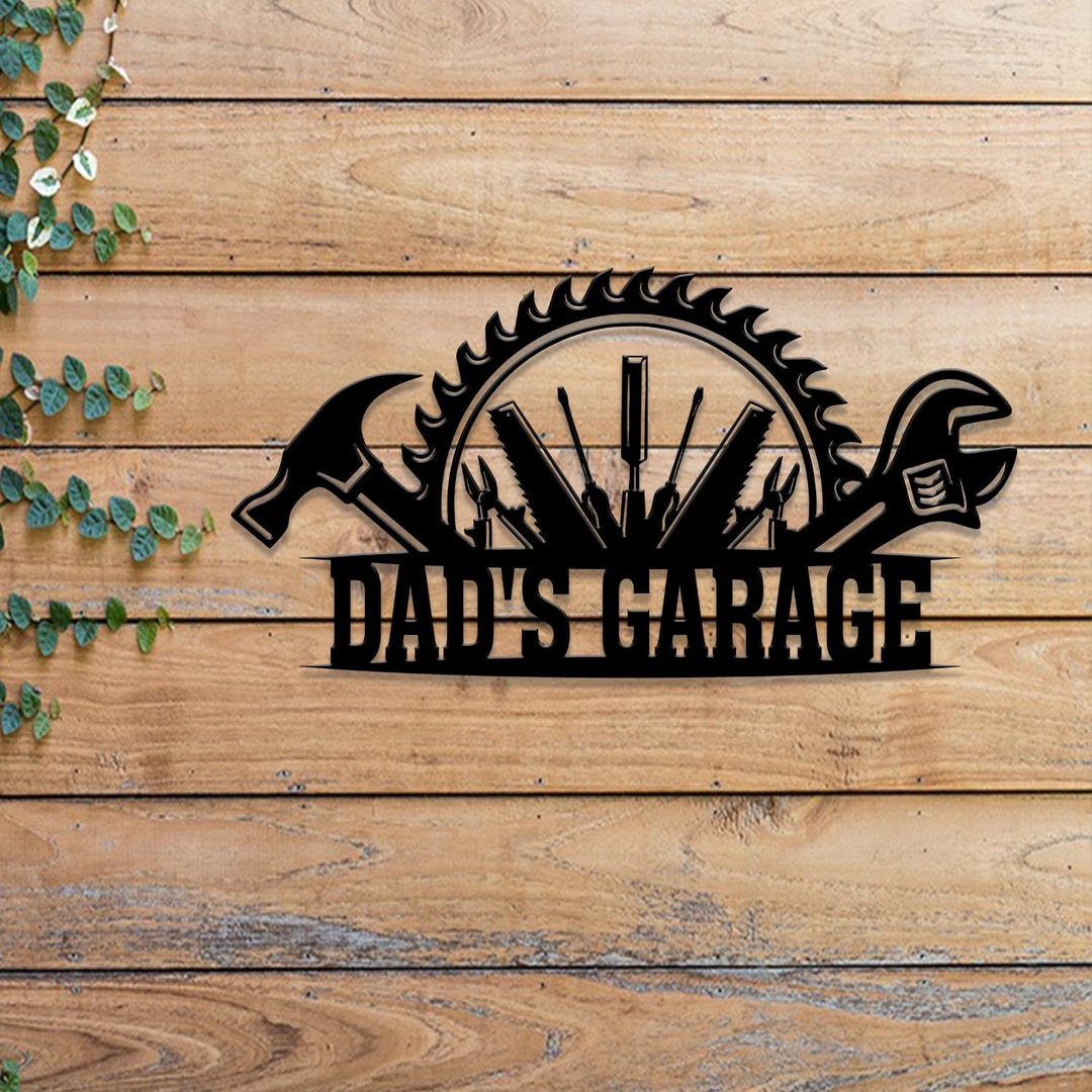 Custom Mechanic Tools Metal Sign, Papa's Workshop Wall Art, Handyman ...
