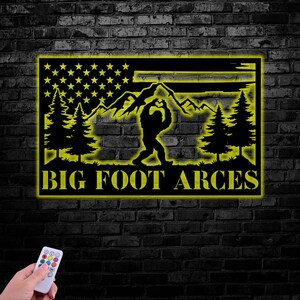 Outdoor Sasquatch Custom Name Metal Sign - Bigfoot Mountain Yard Decor ...